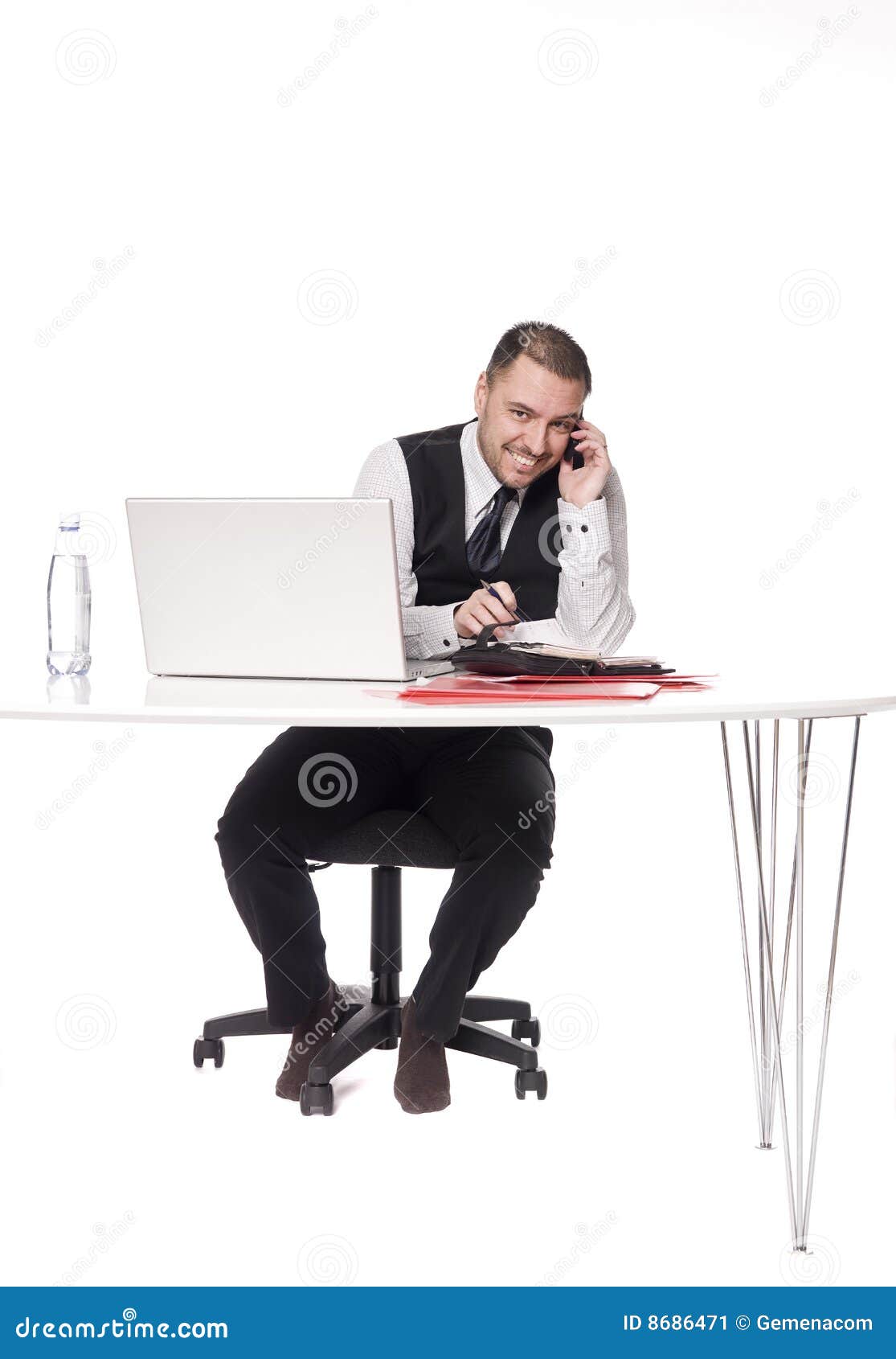 Man Behind A Desk Stock Image - Image: 8686471
