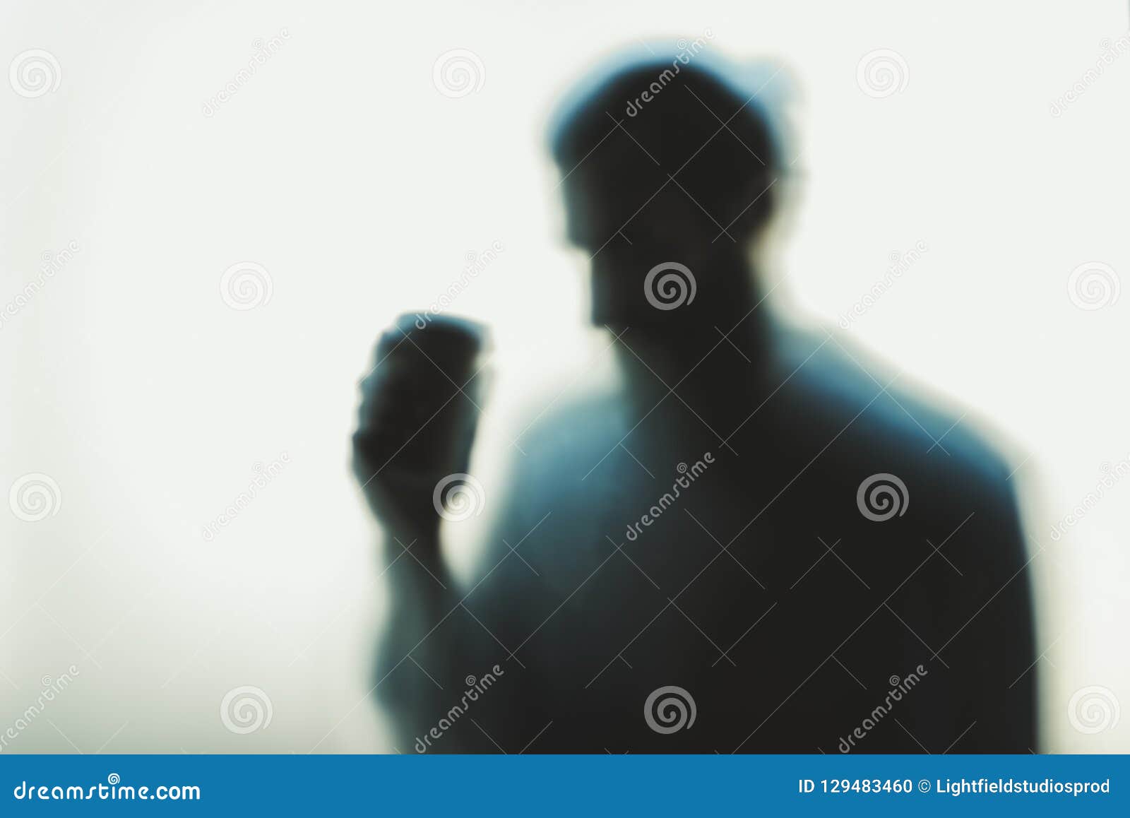 Man behind frosted glass stock photo. Image of paper - 129483460