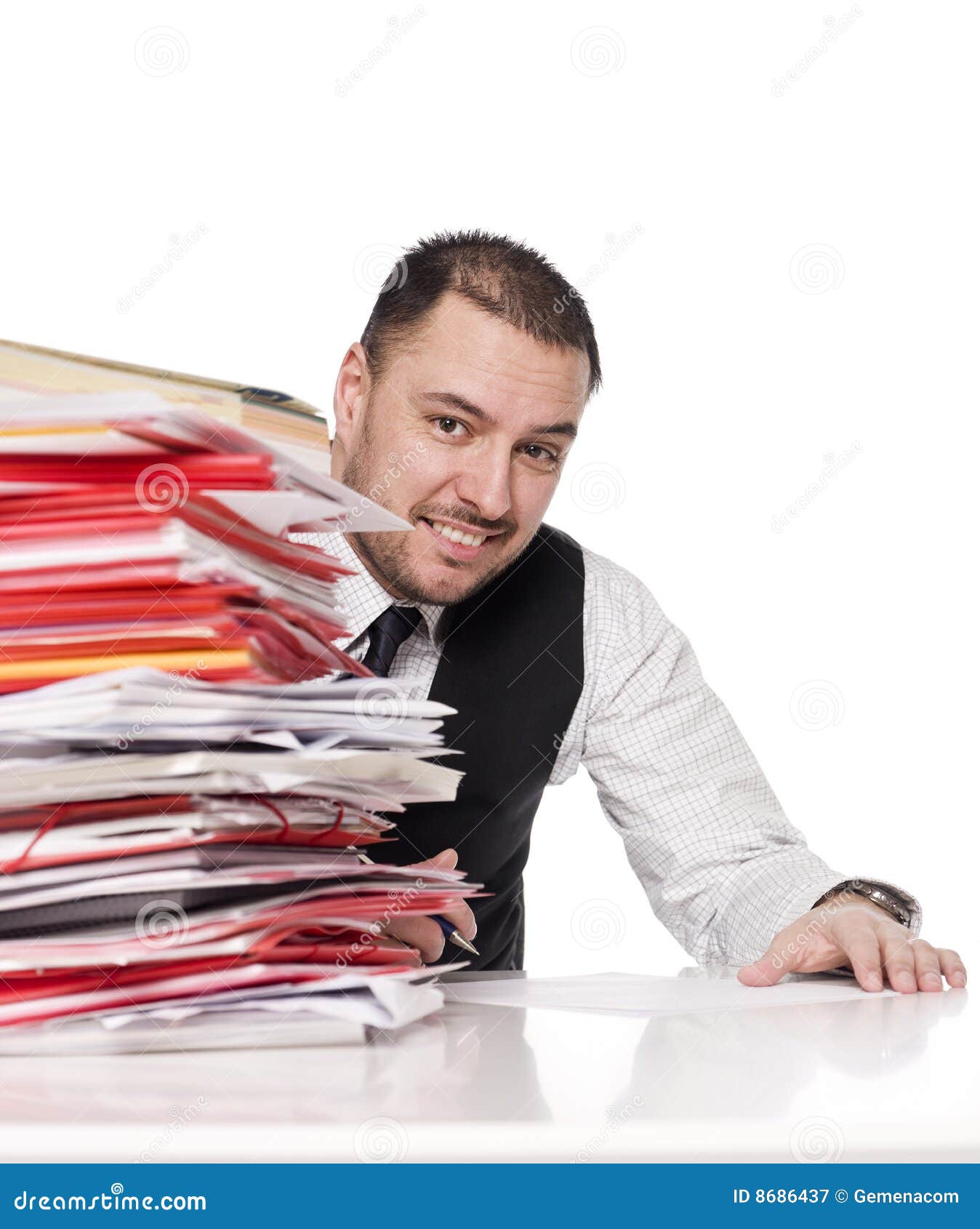 Man Behind An Office Desk Royalty Free Stock Photography - Image: 8686437