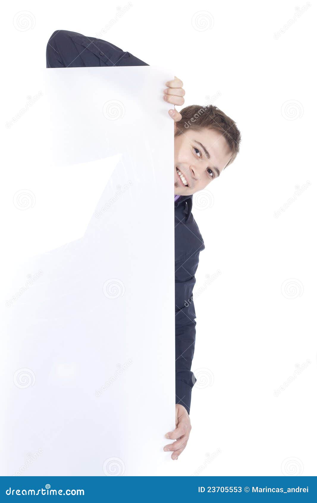 Man Behind a Presentation Paper Stock Image - Image of business ...