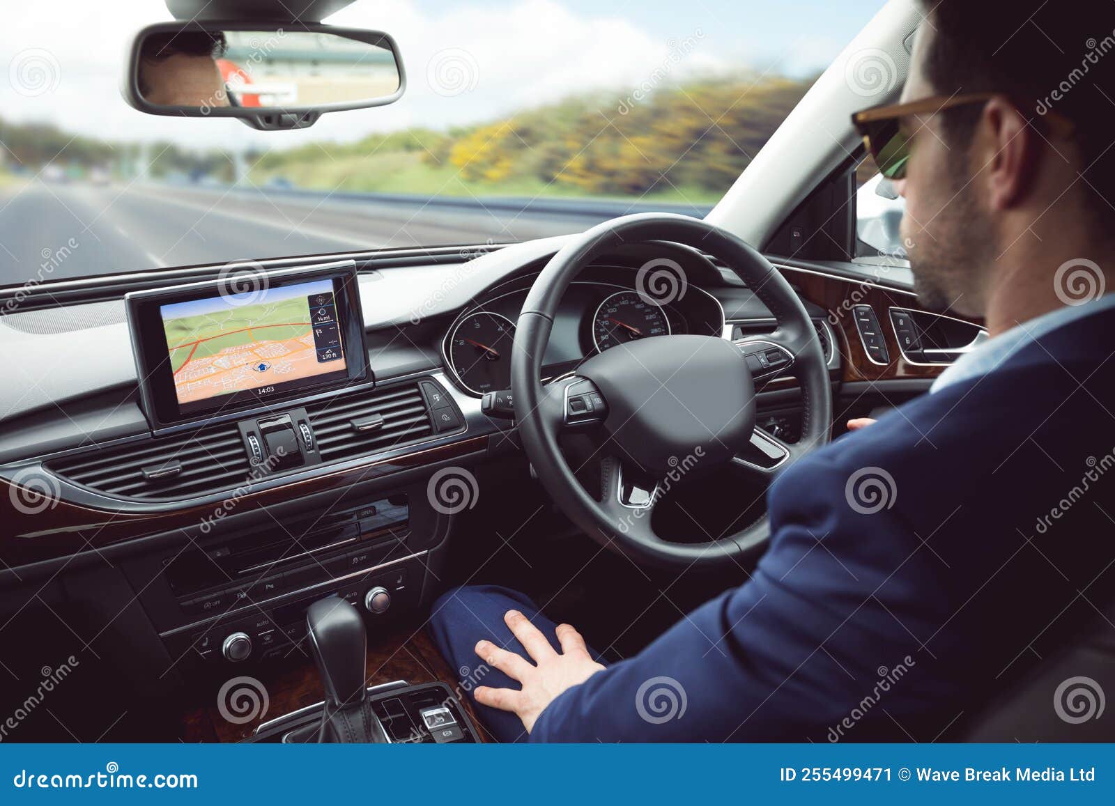 Man Behind the Wheel Wearing Sunglasses Stock Image - Image of trunk ...