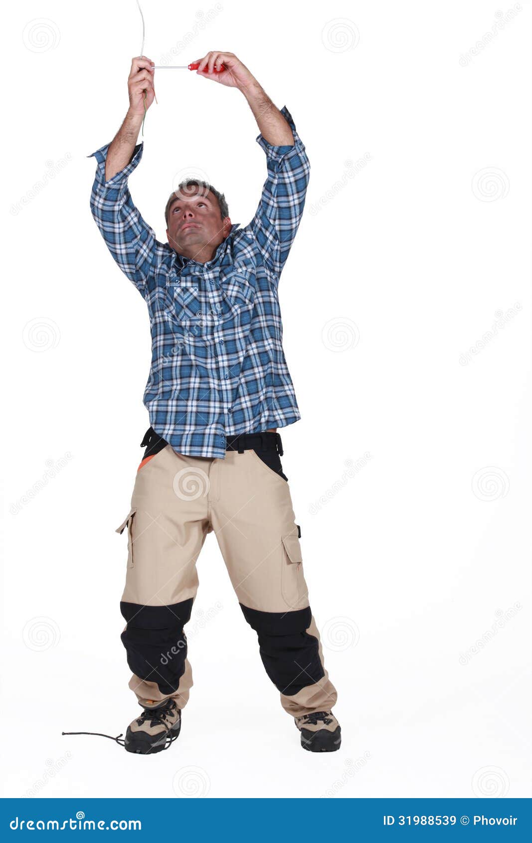 Man being electrocuted stock image. Image of communication - 31988539