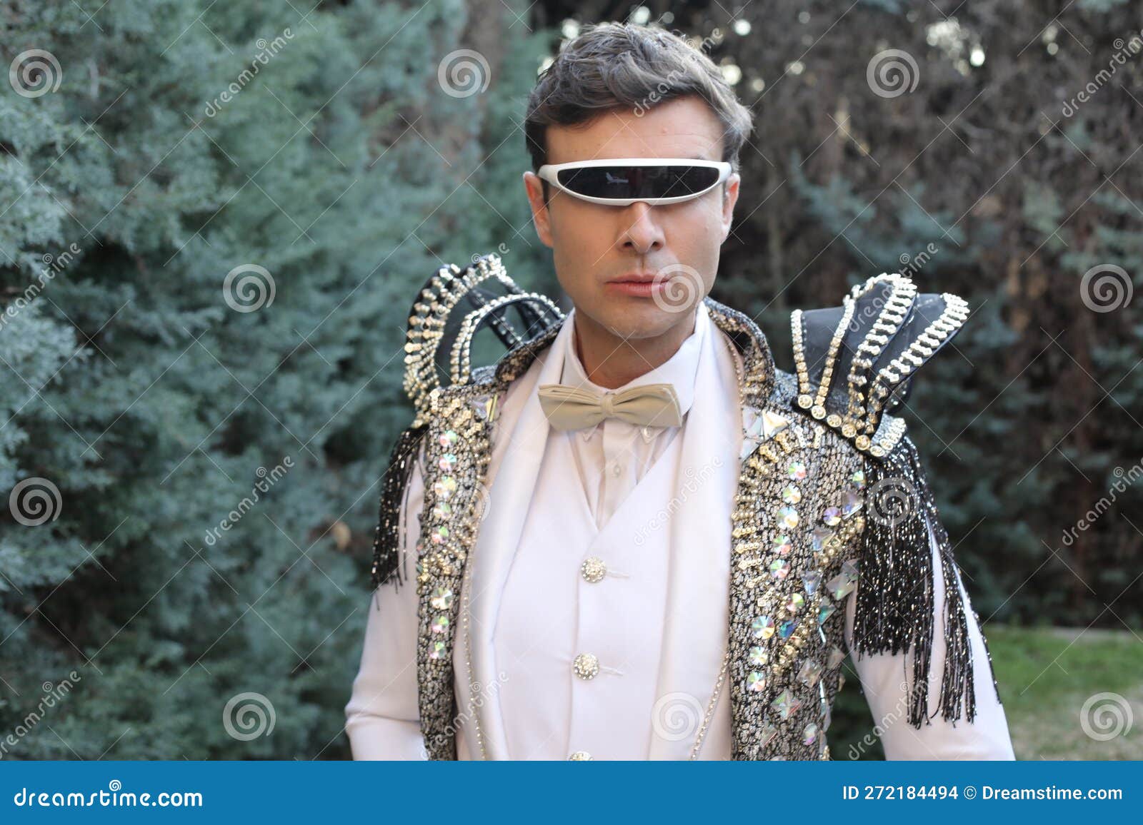 Man Being Extra with Extravagant Outfit Stock Photo - Image of ...