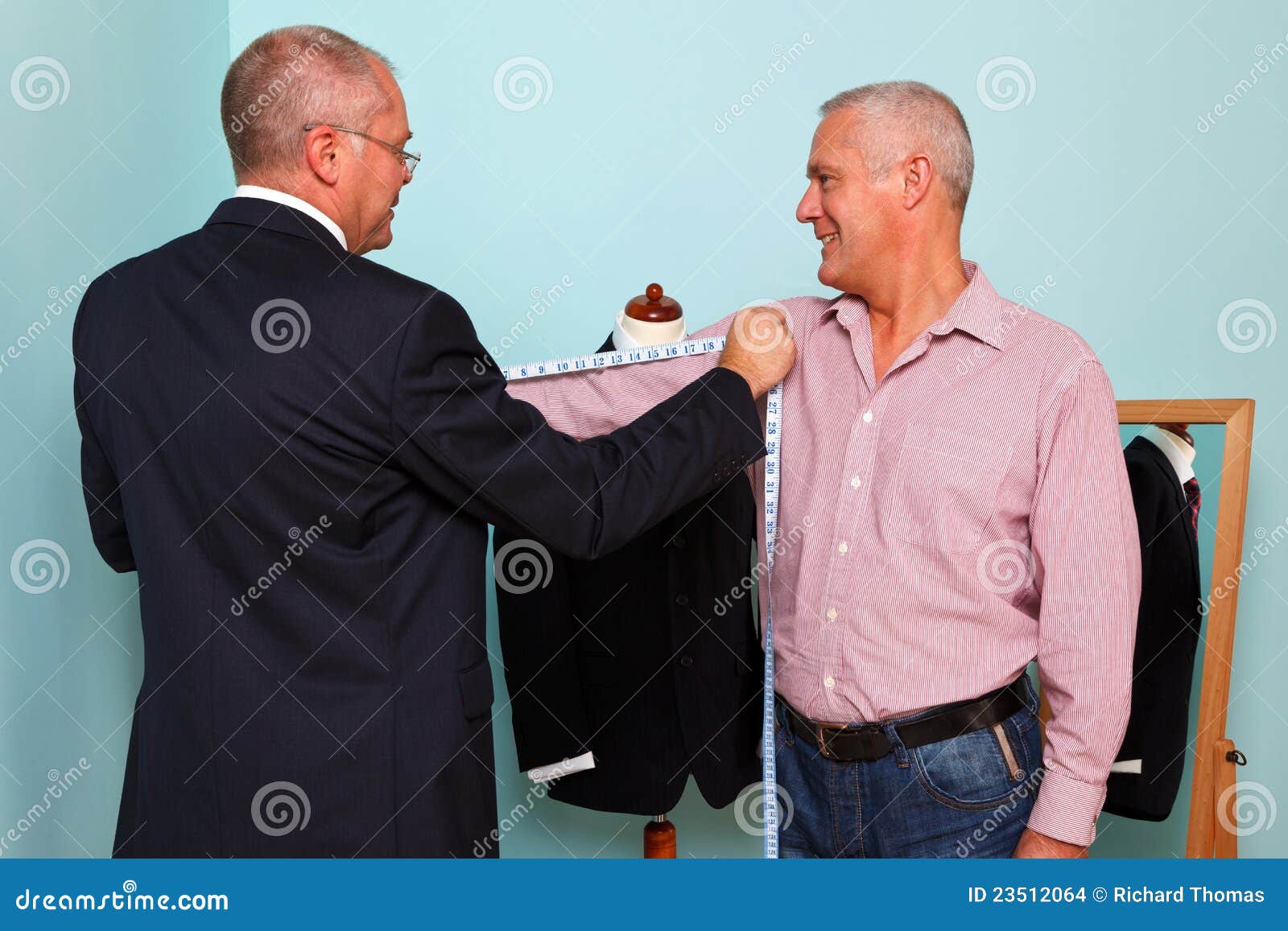 Man Being Measured for a Bespoke Suit Stock Photo - Image of service ...
