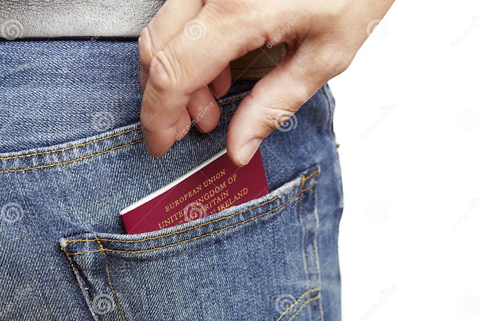 Man being pickpocketed stock photo. Image of passport - 25875296