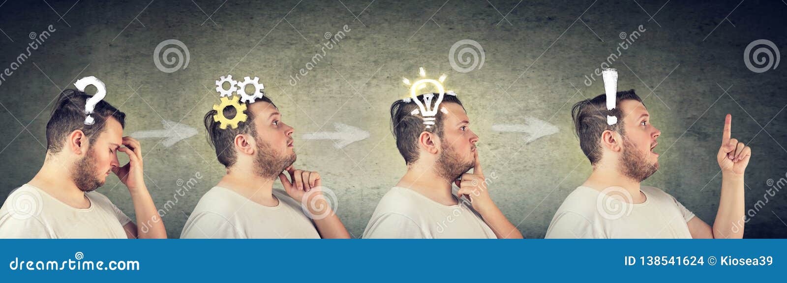 Man Being Thoughtful, Thinking, Finding a Solution Stock Photo - Image ...
