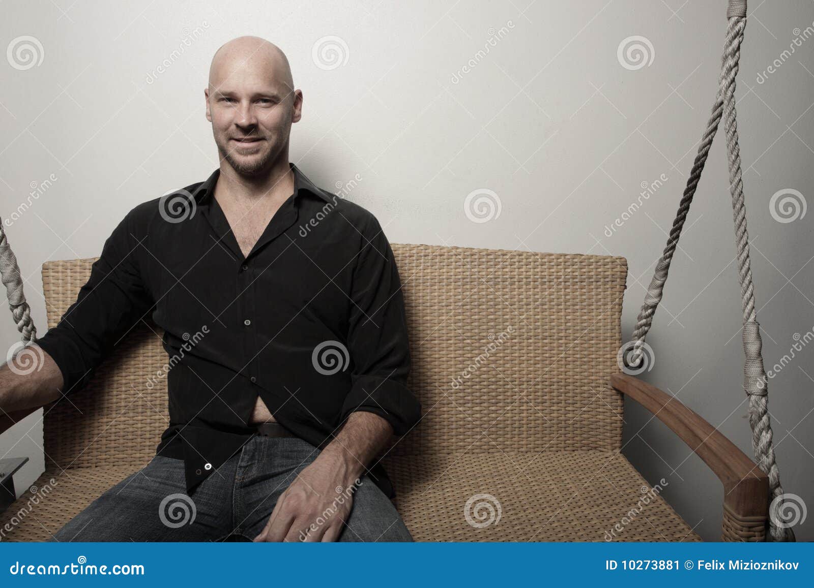 Man on a bench stock image. Image of pleased, male, single - 10273881