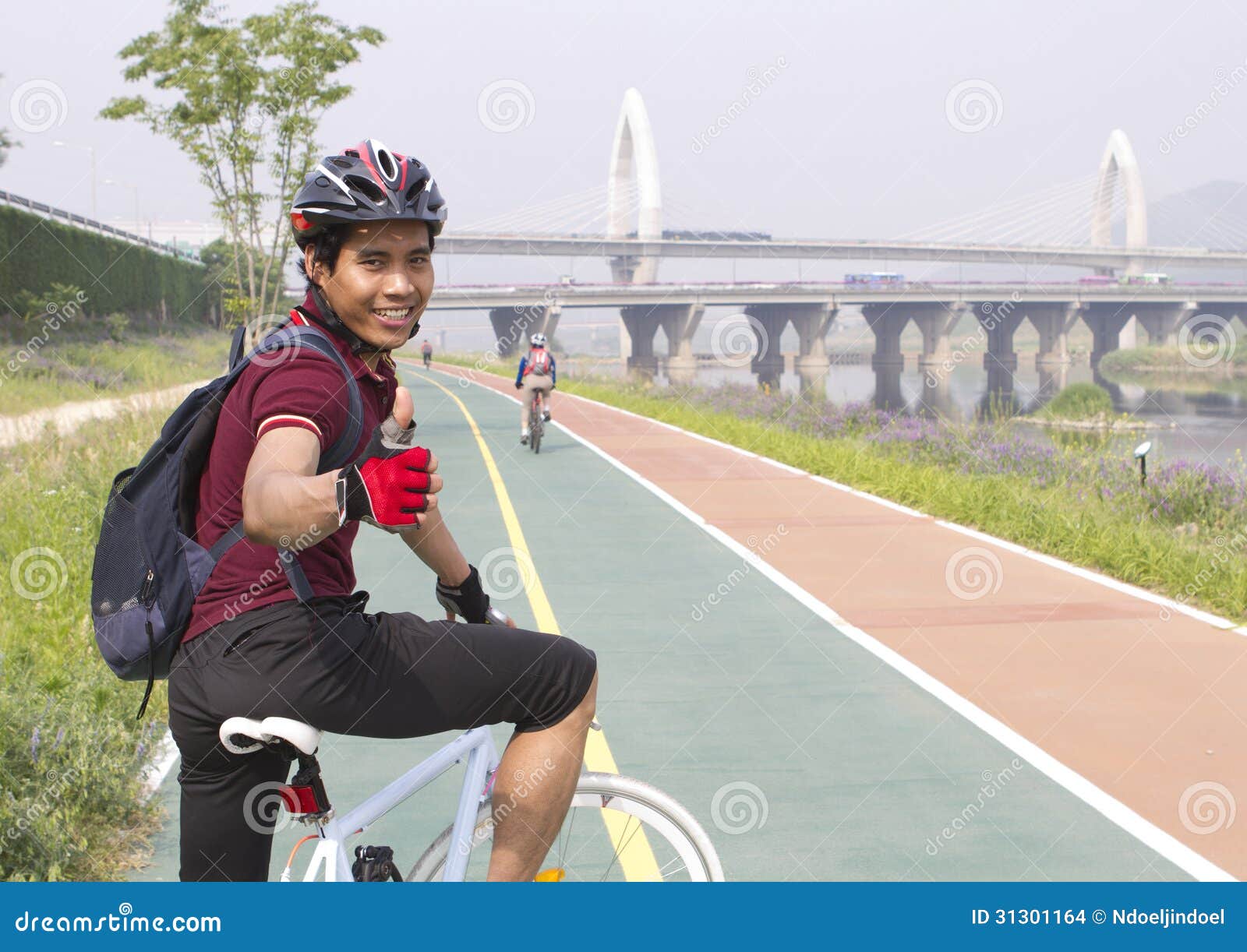 Man on bicycle stock photo. Image of lifestyle, happiness - 31301164