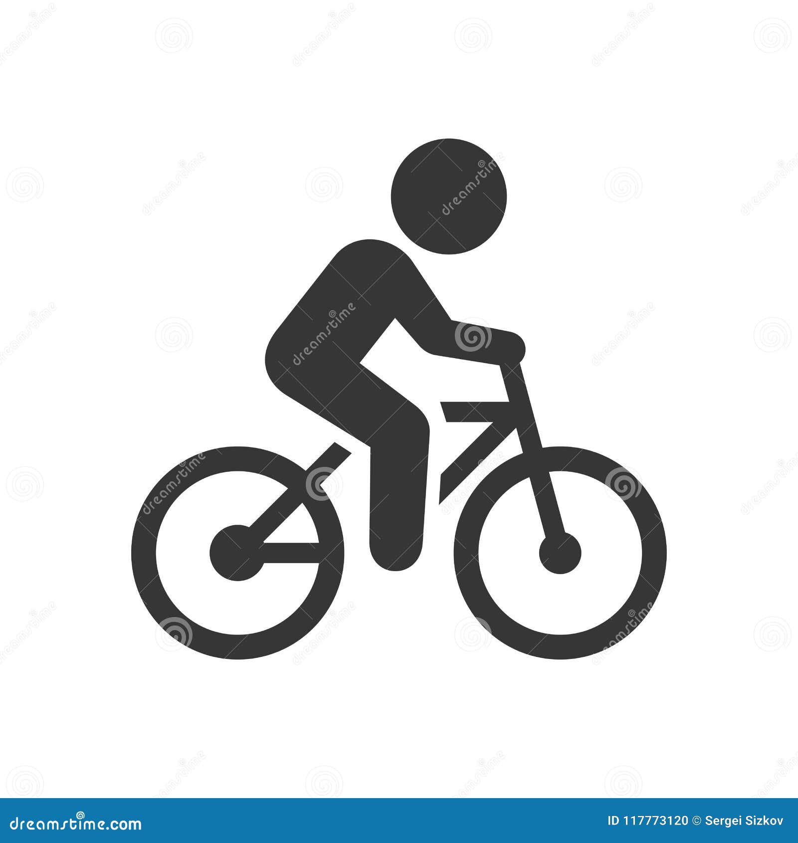 Man on Bicycle Icon stock vector. Illustration of isolate - 117773120 Man on Bicycle Icon stock vector. Illustration of isolate - 117773120