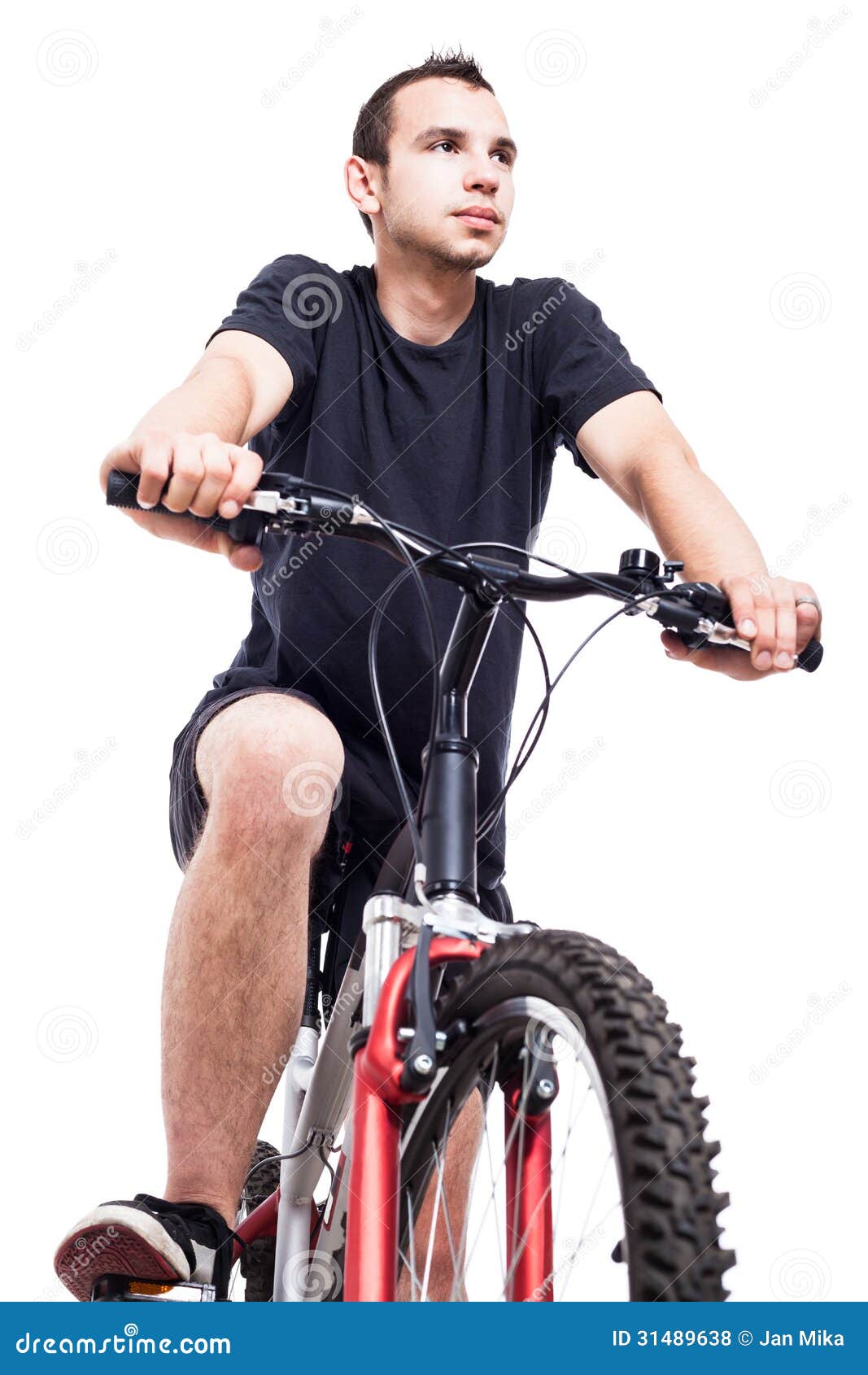 Man on bicycle stock photo. Image of bike, white, caucasian - 31489638