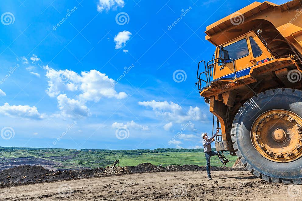 Man Big Truck Driver stock image. Image of equipment - 34050761