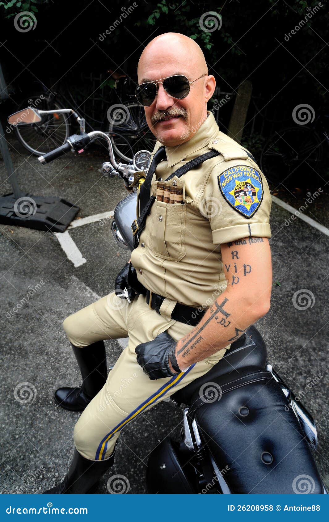 Man on bike editorial stock photo. Image of boots, costume - 26208958