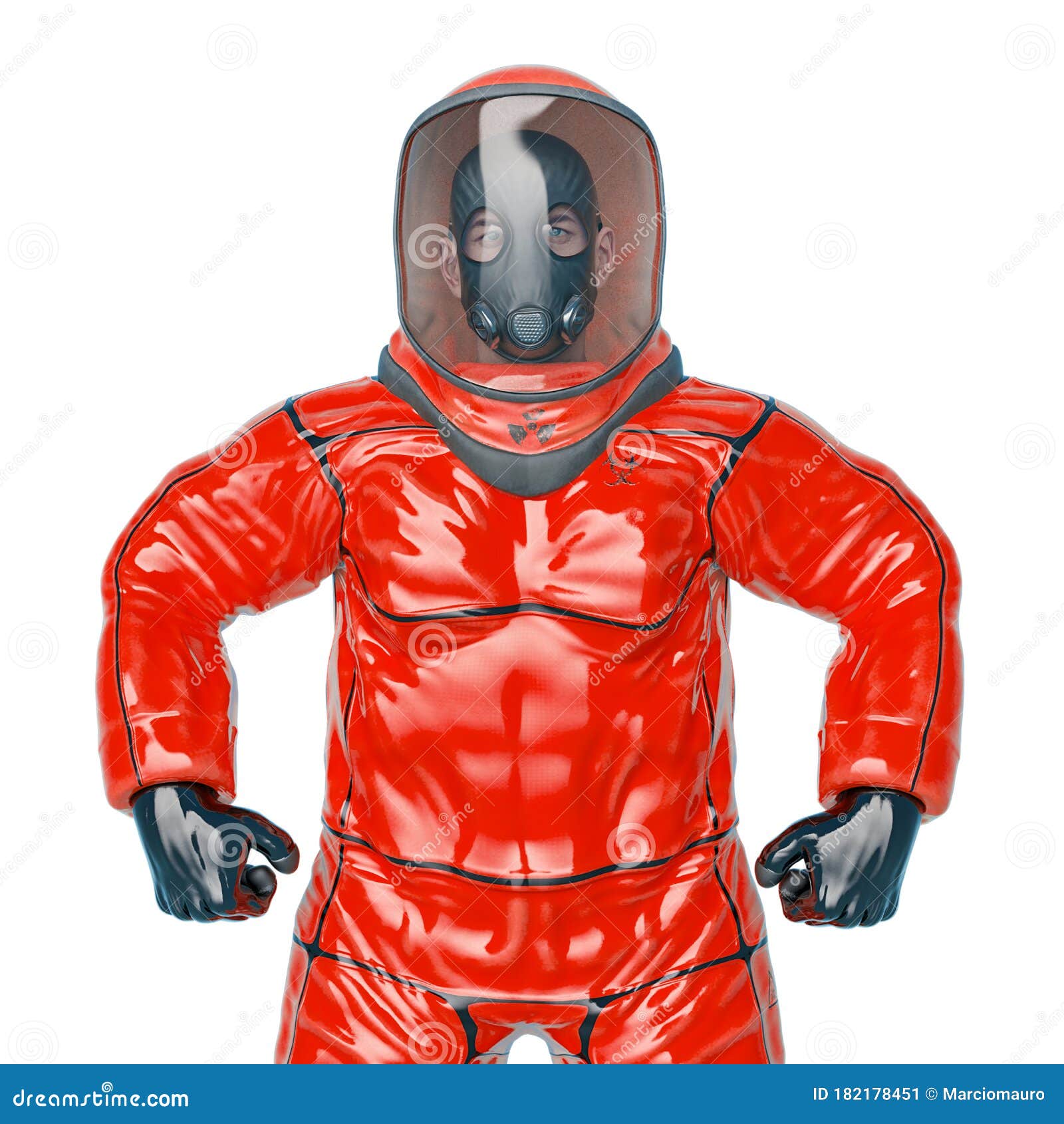 Biohazard Suit & Gasmask Avatar Freehand Big & Small Seamless Pattern ...