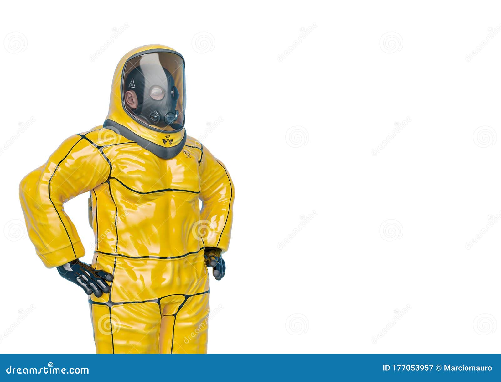 Man in a Biohazard Suit in a Awkward Moment Meme Stock Illustration ...