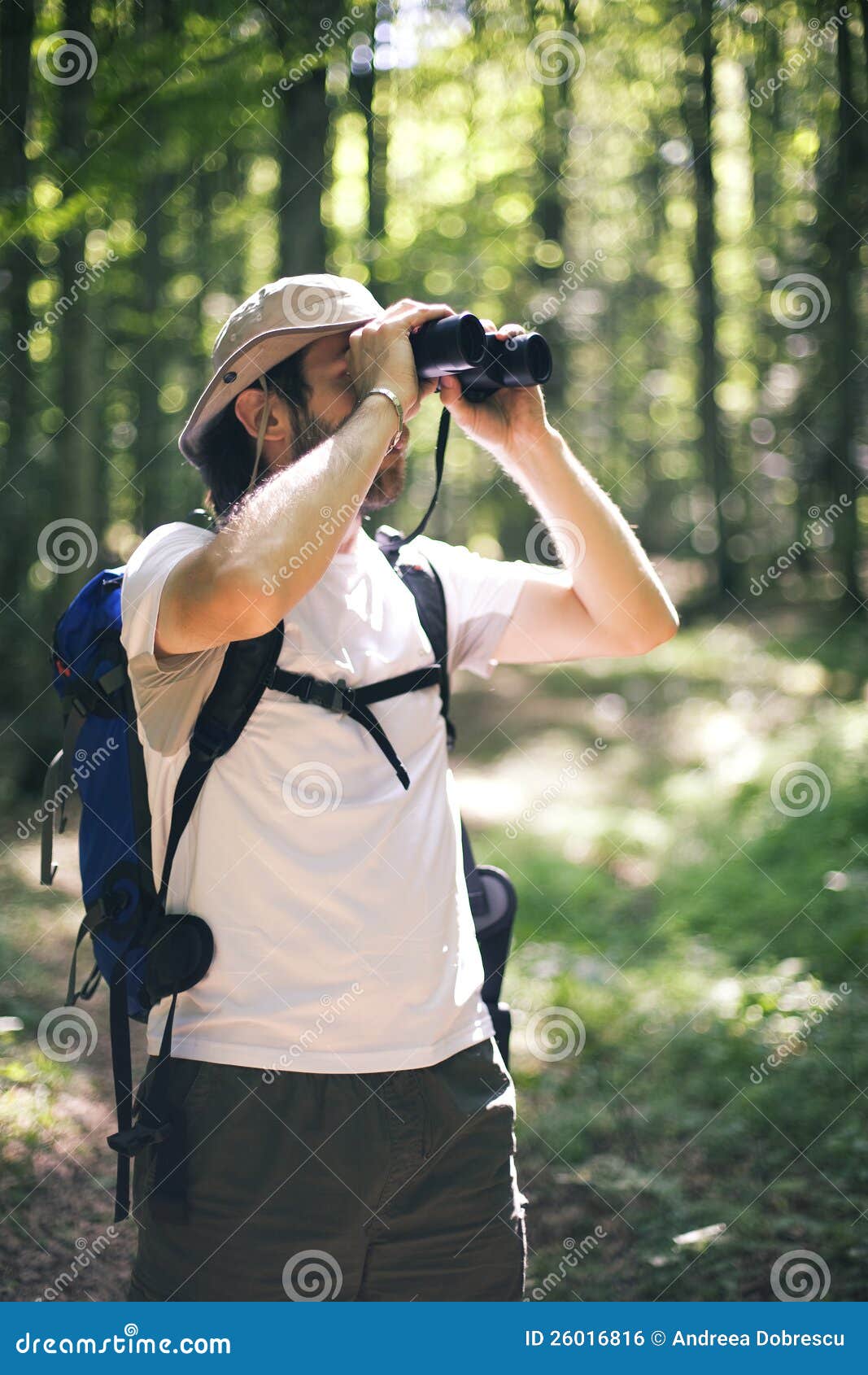 Man birdwatching stock photo. Image of healthy, look - 26016816