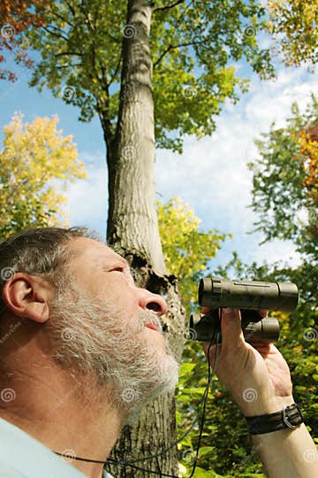 Man birdwatching stock photo. Image of ornithologist, binocular - 3288866