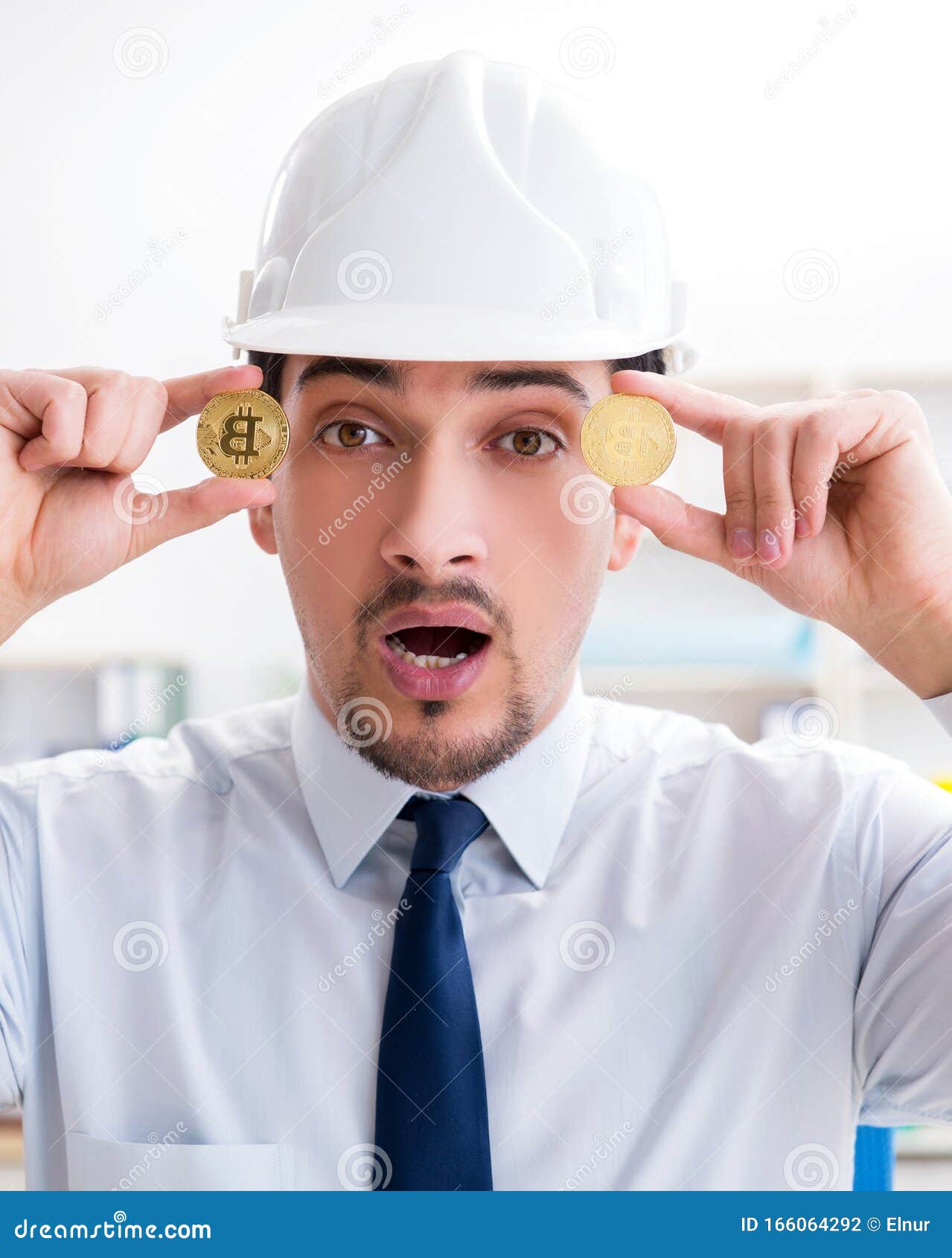 Man in Bitcoin Mining Business Concept Stock Photo - Image of computer ...