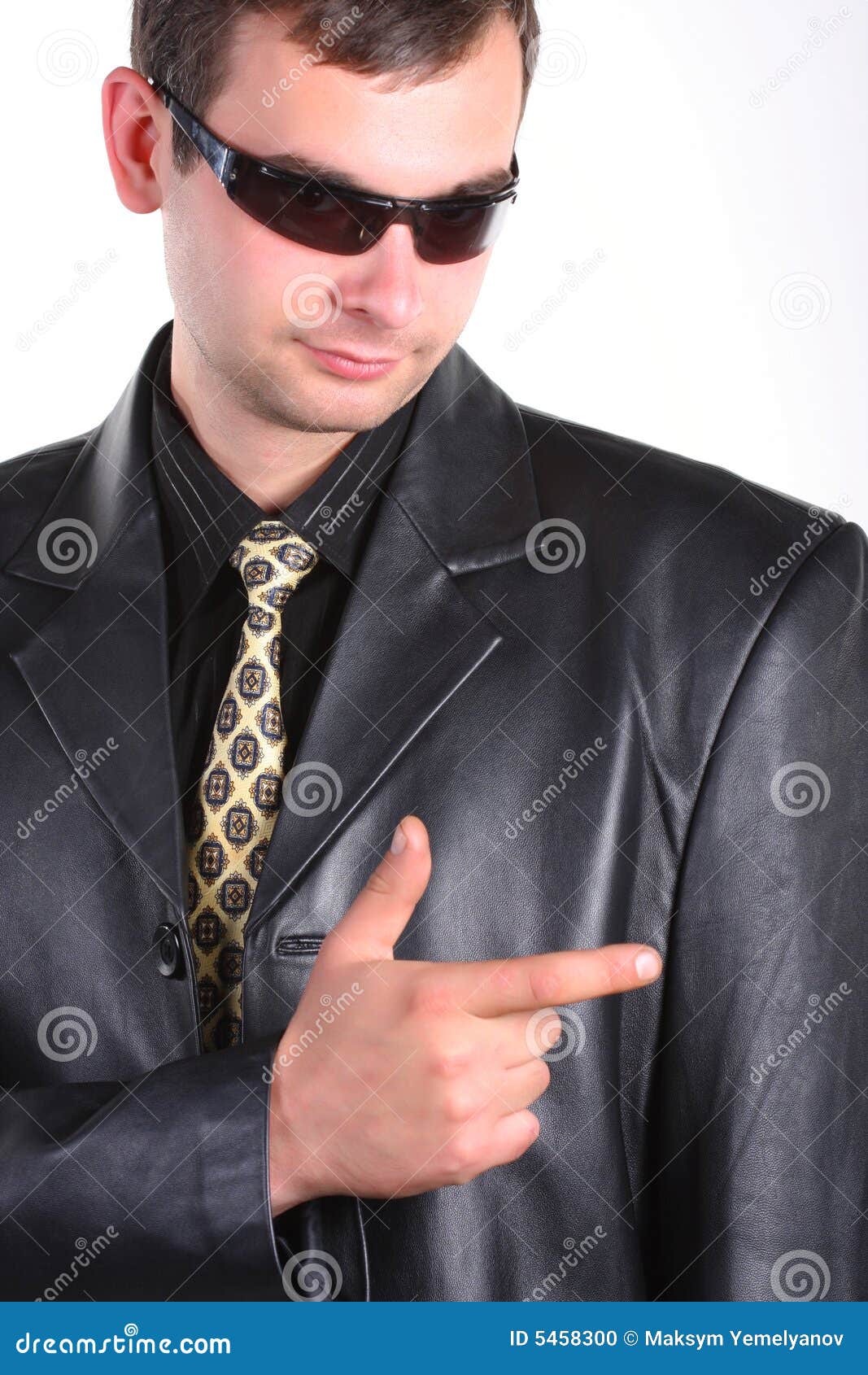 Man in black stock photo. Image of necktie, businessman - 5458300
