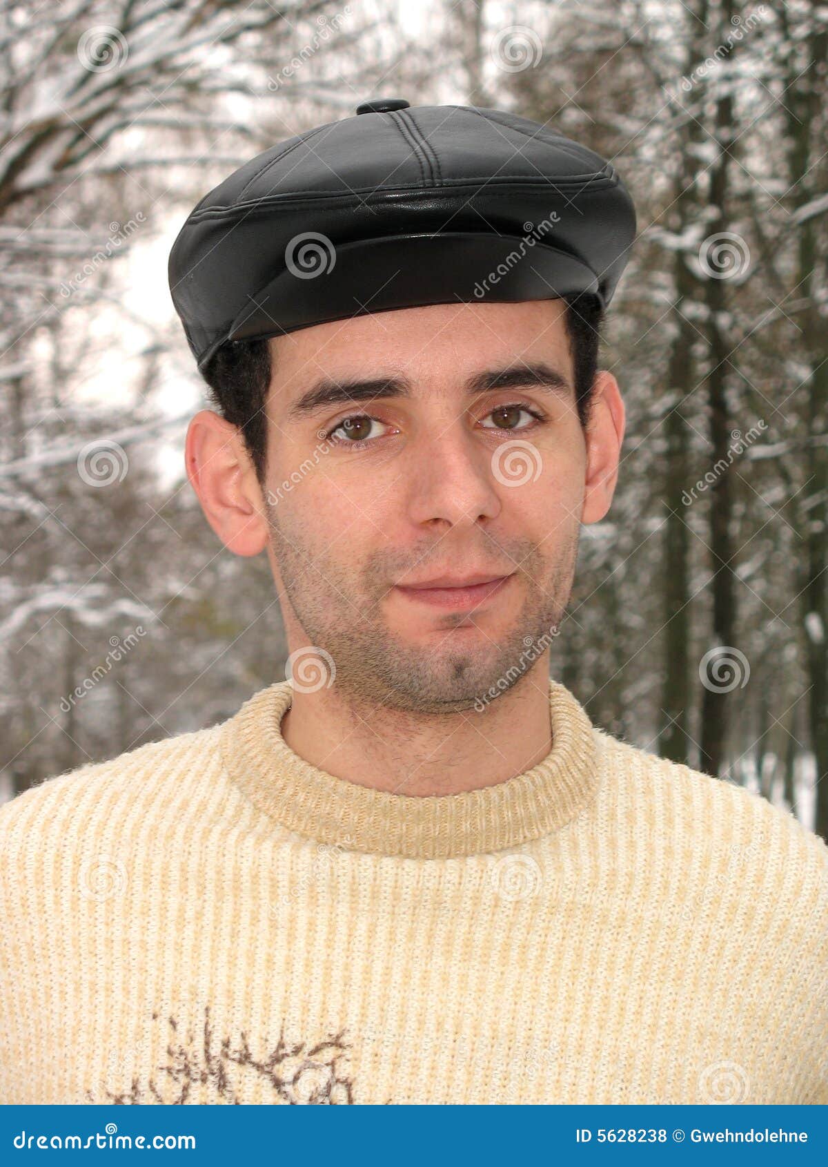Man with Black Cap stock photo. Image of enjoyment, eyes - 5628238