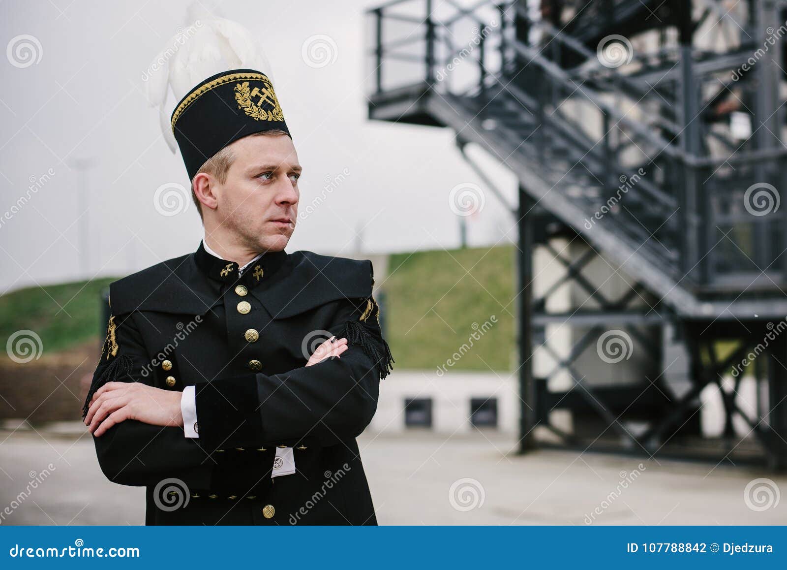 Man Black Coal Miner in Gala Uniform Stock Photo - Image of industrial ...