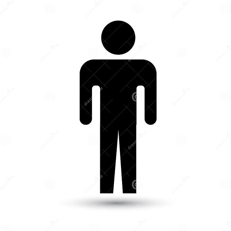Man Black Icon Vector. Flat Style Object Stock Illustration ...