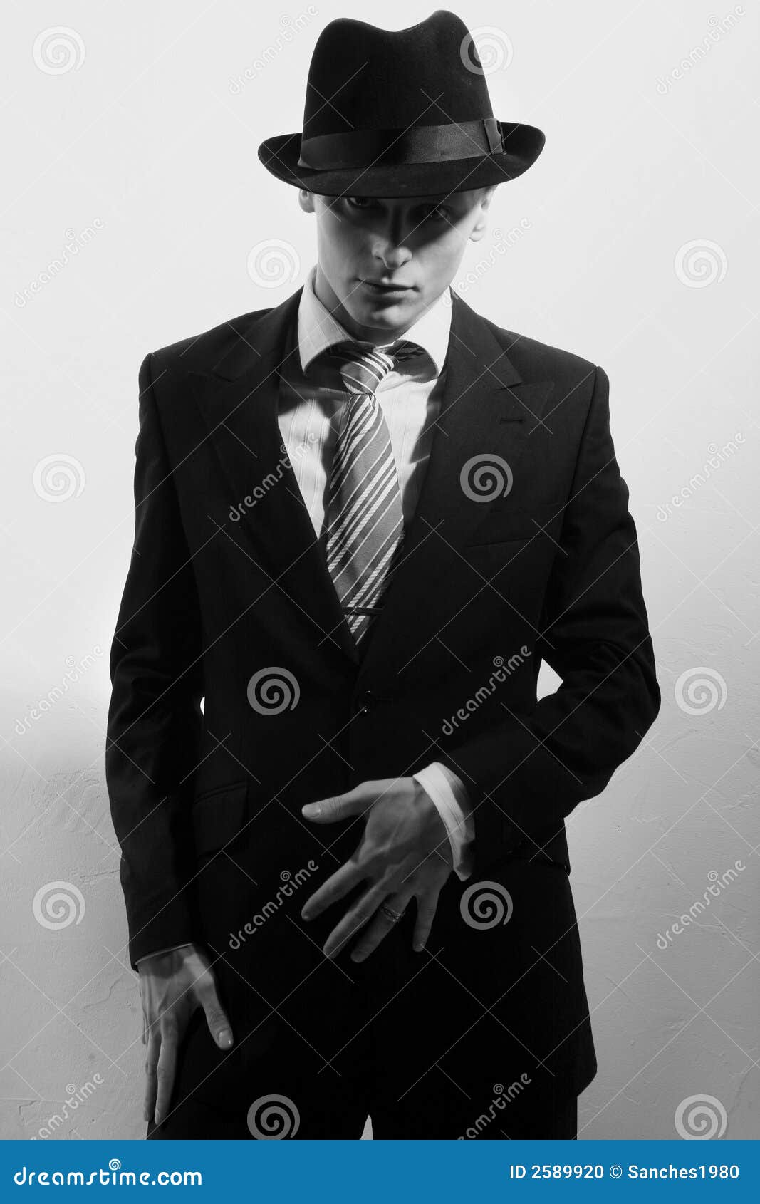 Man In Black Or Mafia's Man Stock Photo - Image: 2589920