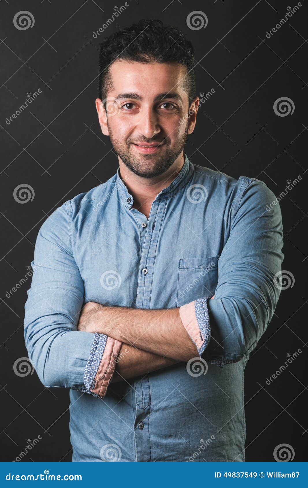Man on Black Plain Background Stock Image - Image of elegance ...