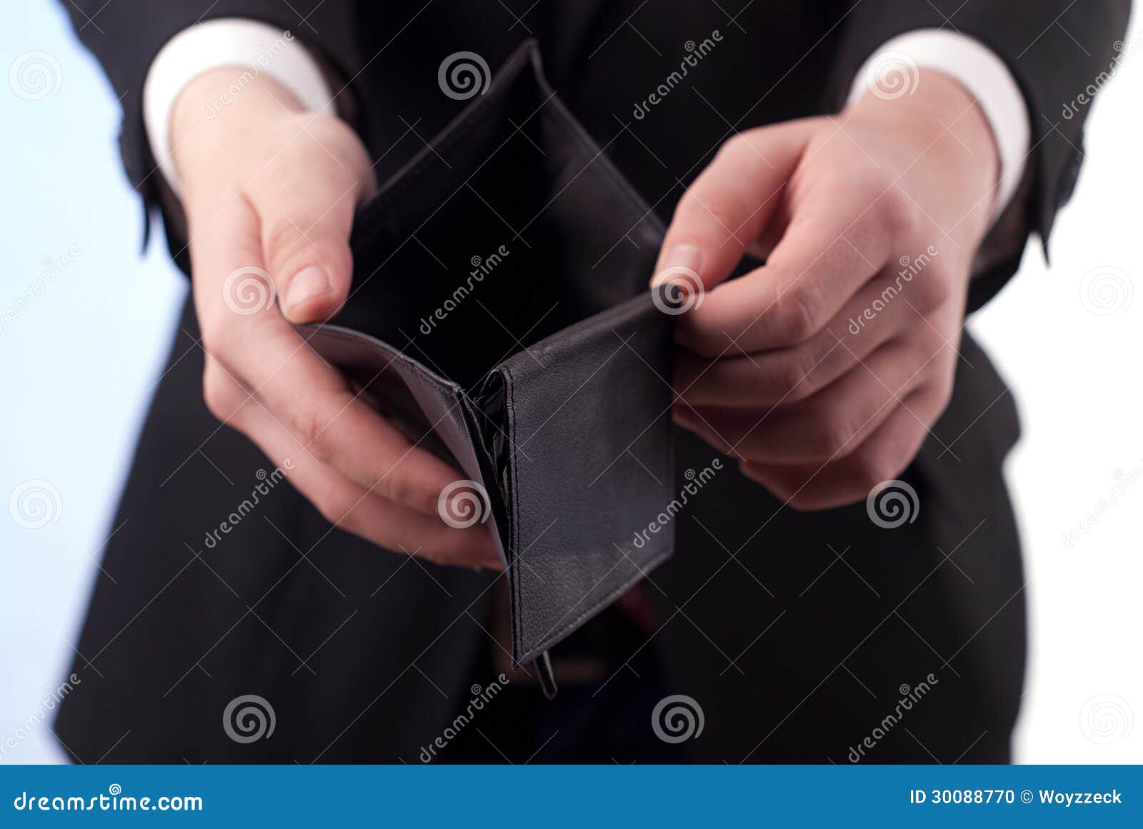 A man with an empty wallet stock photo. Image of concept - 30088770