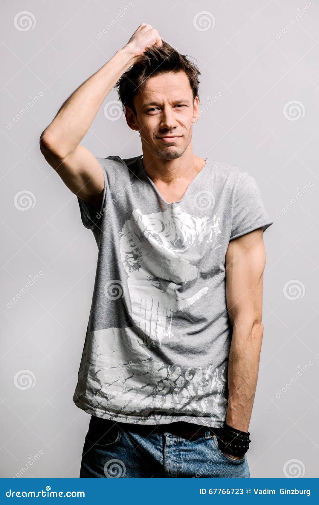 Man Blame Himself, Doing Something in a Wrong Way Stock Image - Image ...