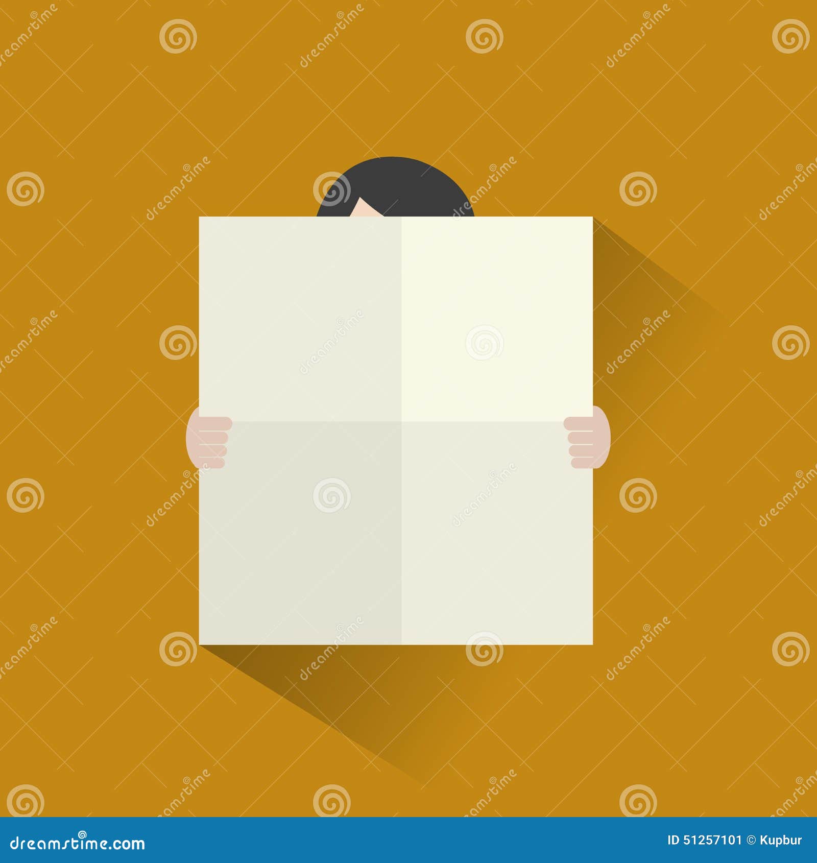 Man with Blank Poster Flat Icon Stock Vector - Illustration of icon ...