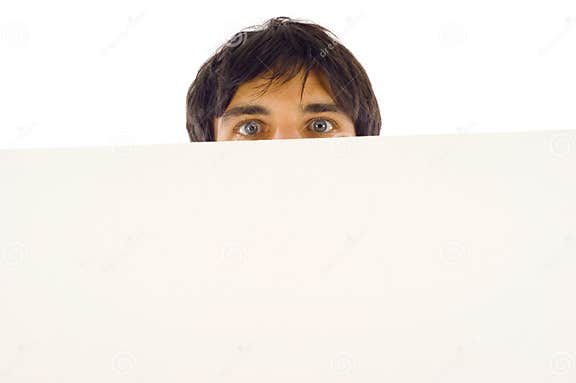 Man with a Blank Sign stock photo. Image of handsome - 12517182