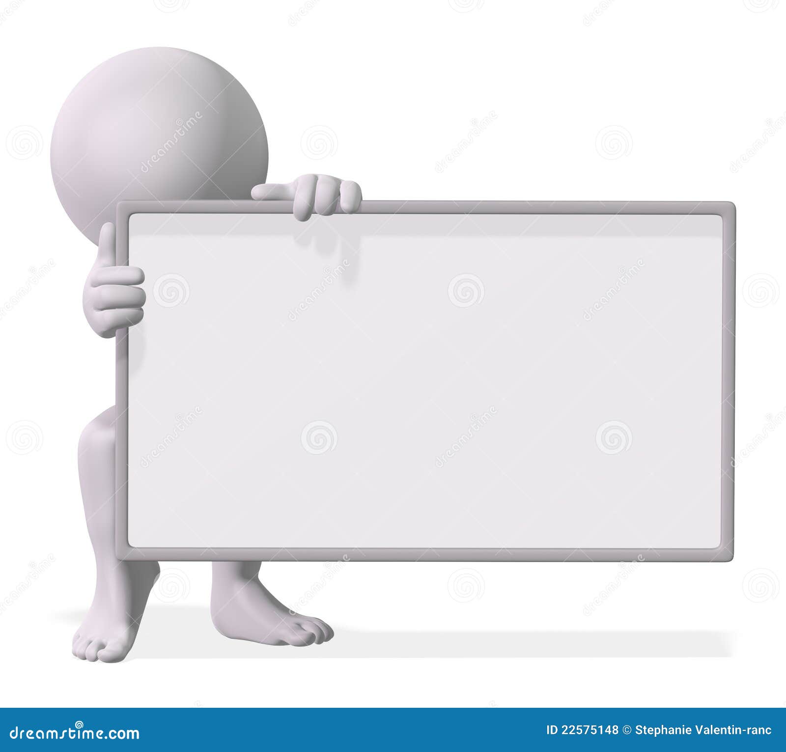 Man with a blank sign stock illustration. Illustration of carry - 22575148