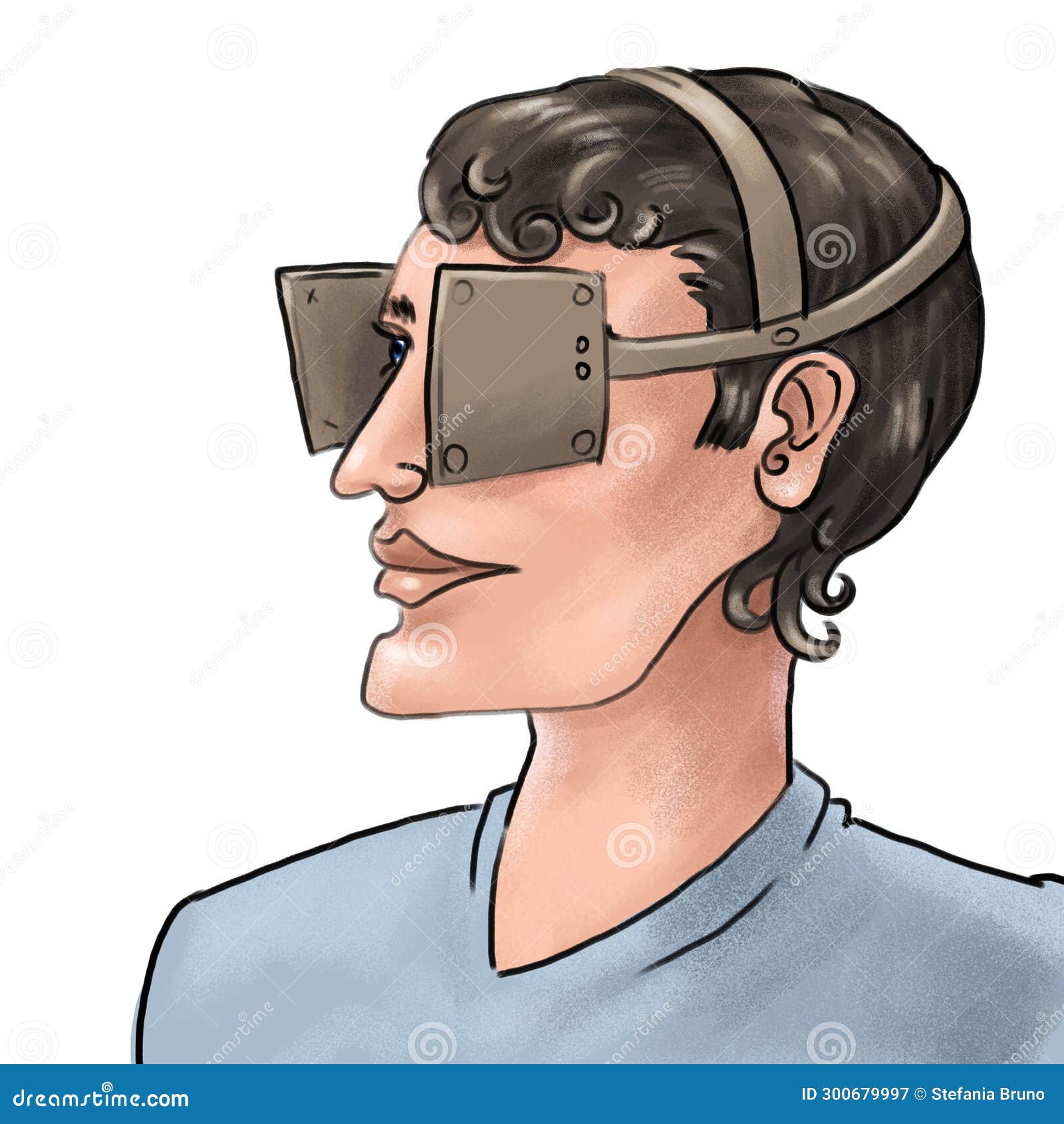 Man With Blinders On His Face Royalty-Free Stock Photography ...