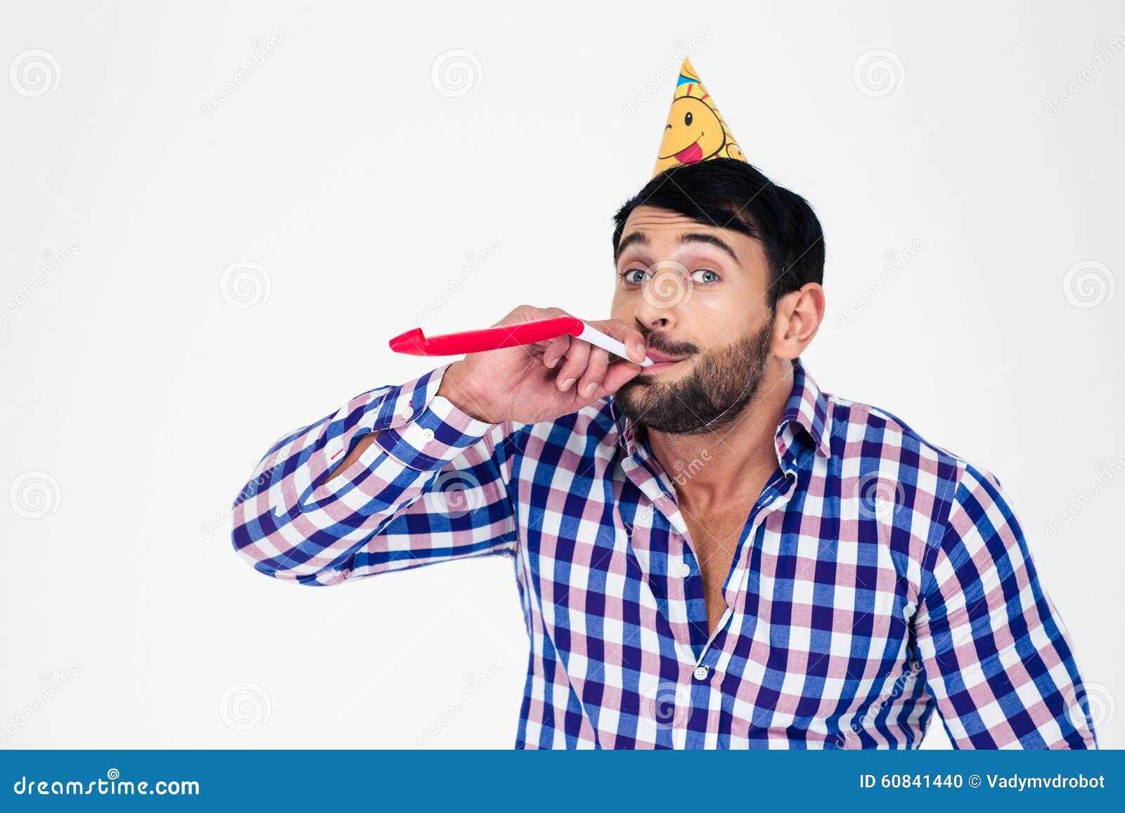 Man blowing in whistle stock photo. Image of blower, horn - 60841440