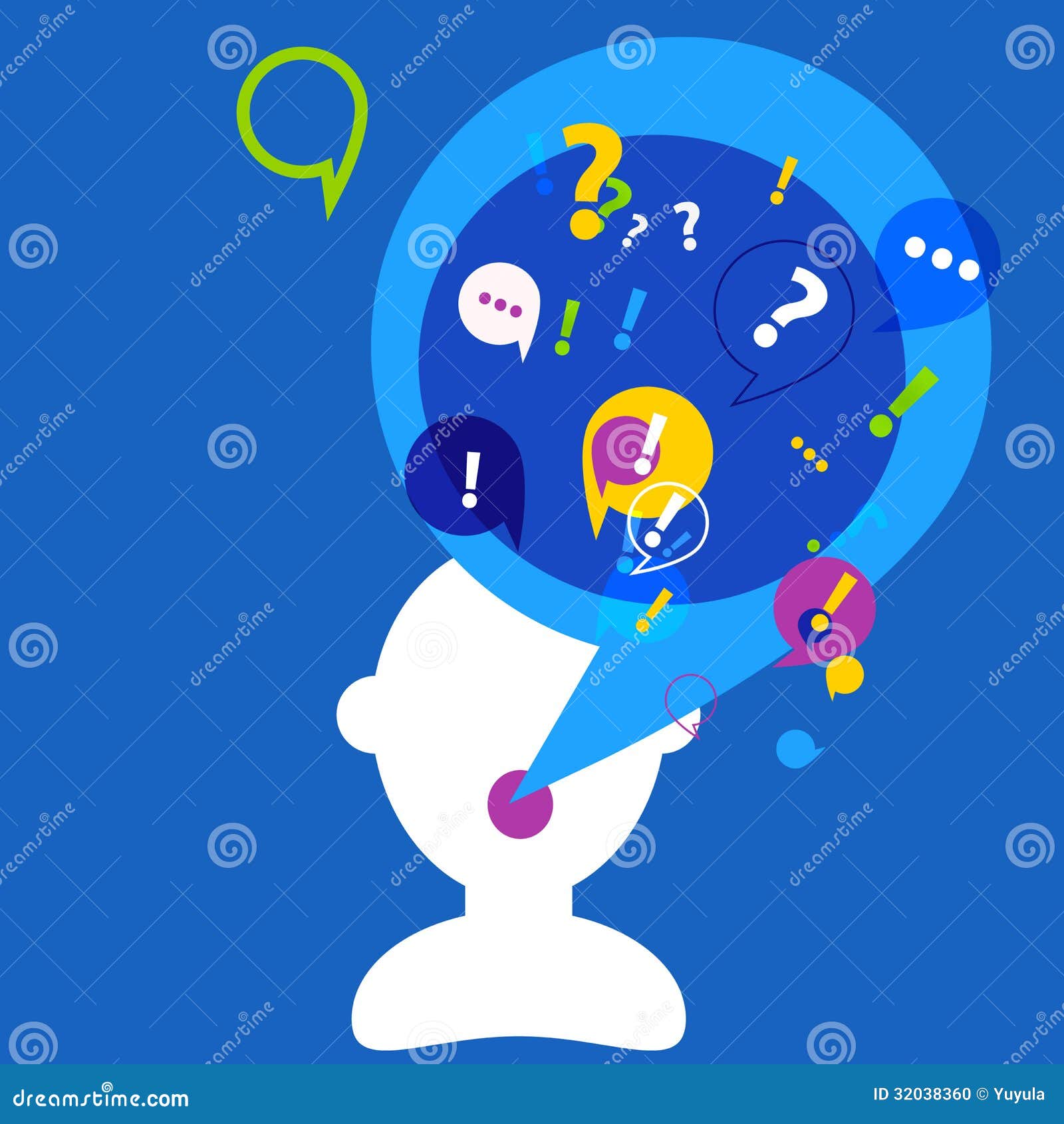 Man with blue background stock illustration. Illustration of ...