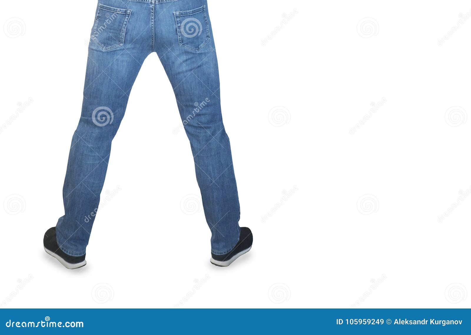 Man in Blue Jeans Back View Stock Image - Image of jeans, adult: 105959249