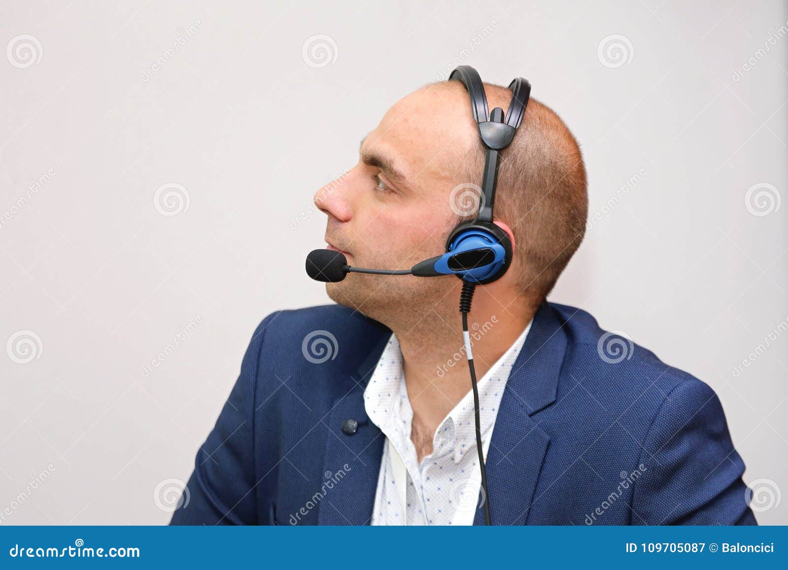 Voice Headset Man stock image. Image of support, industry - 109705087