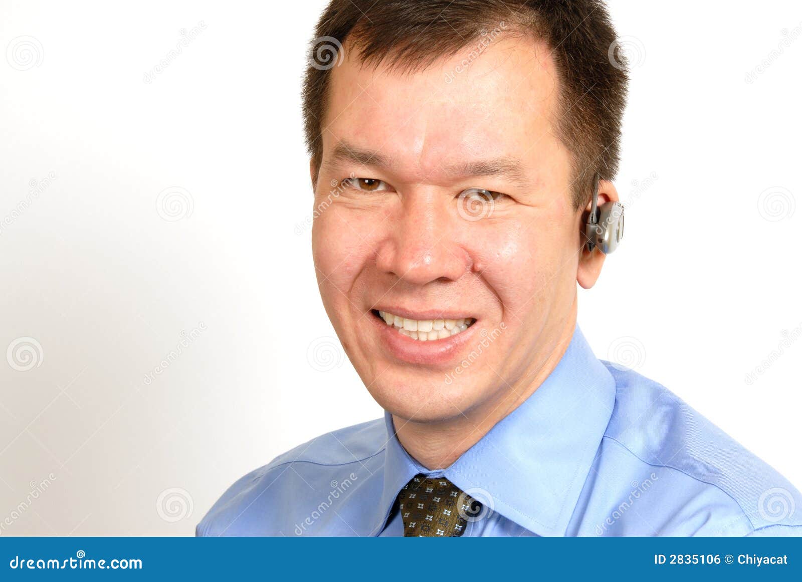 Man with Bluetooth Headset stock photo. Image of camera - 2835106