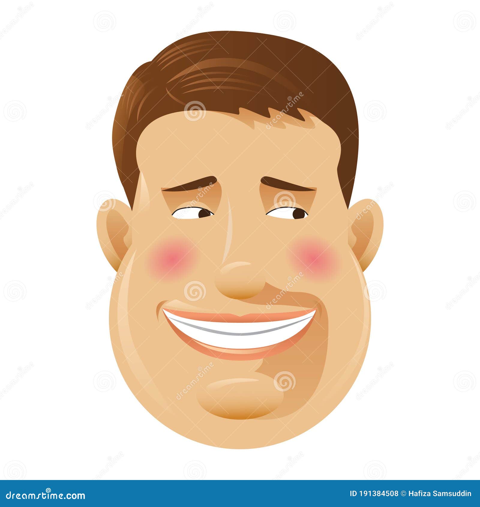 Man Blushing. Vector Illustration Decorative Design Stock Vector ...