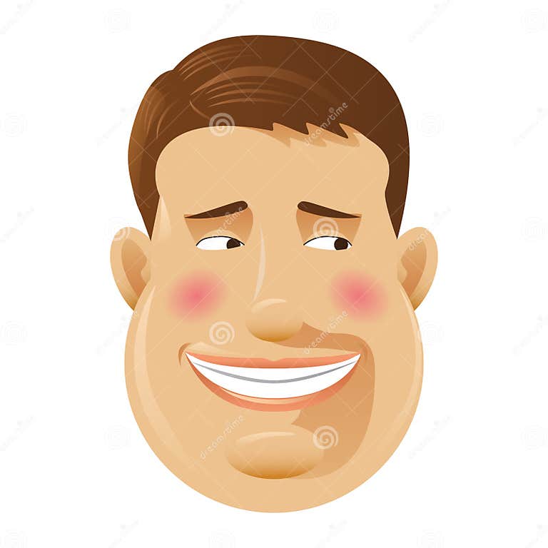 Man Blushing. Vector Illustration Decorative Design Stock Vector ...