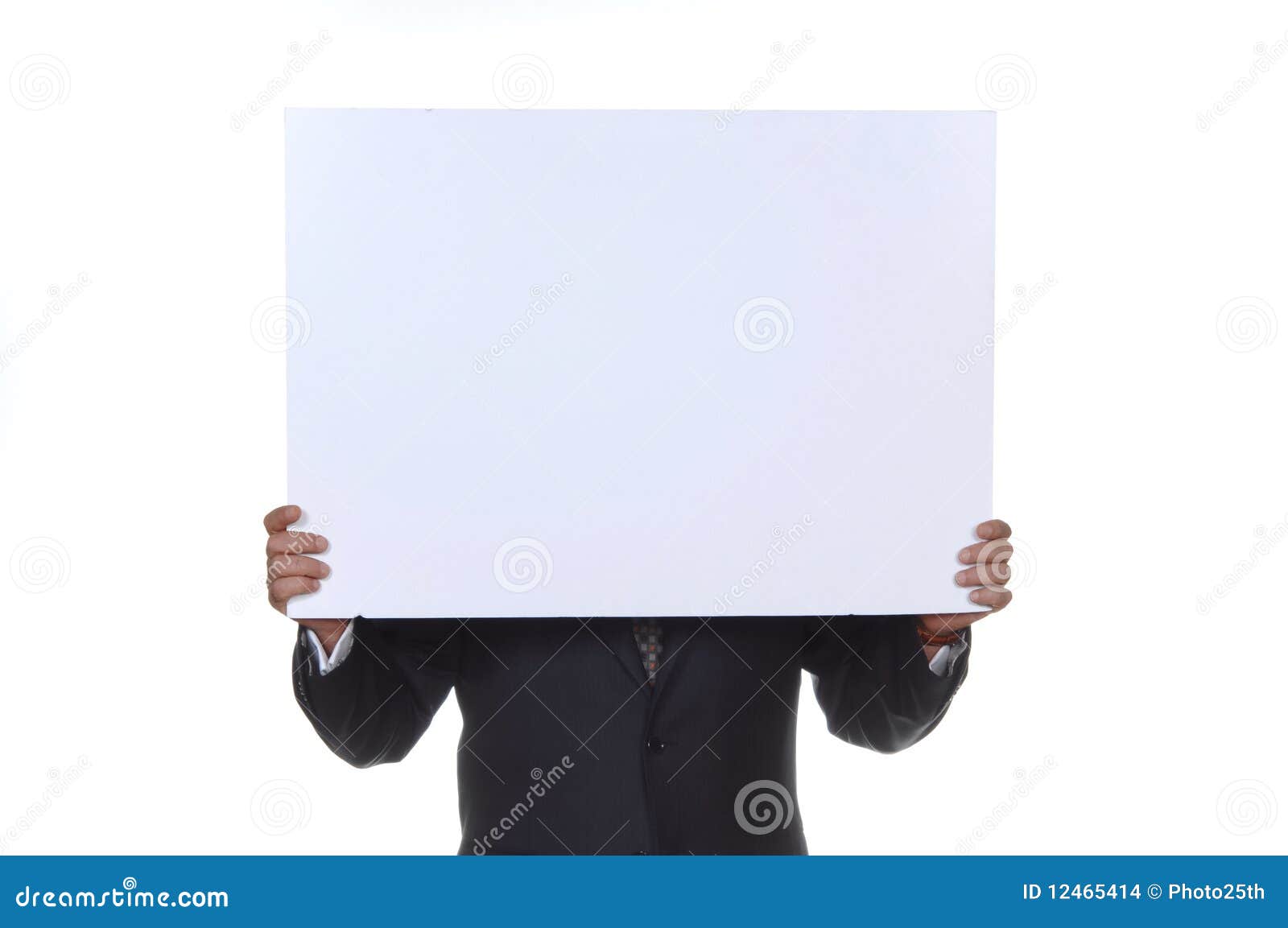 A man with board stock photo. Image of panel, paper, show - 12465414