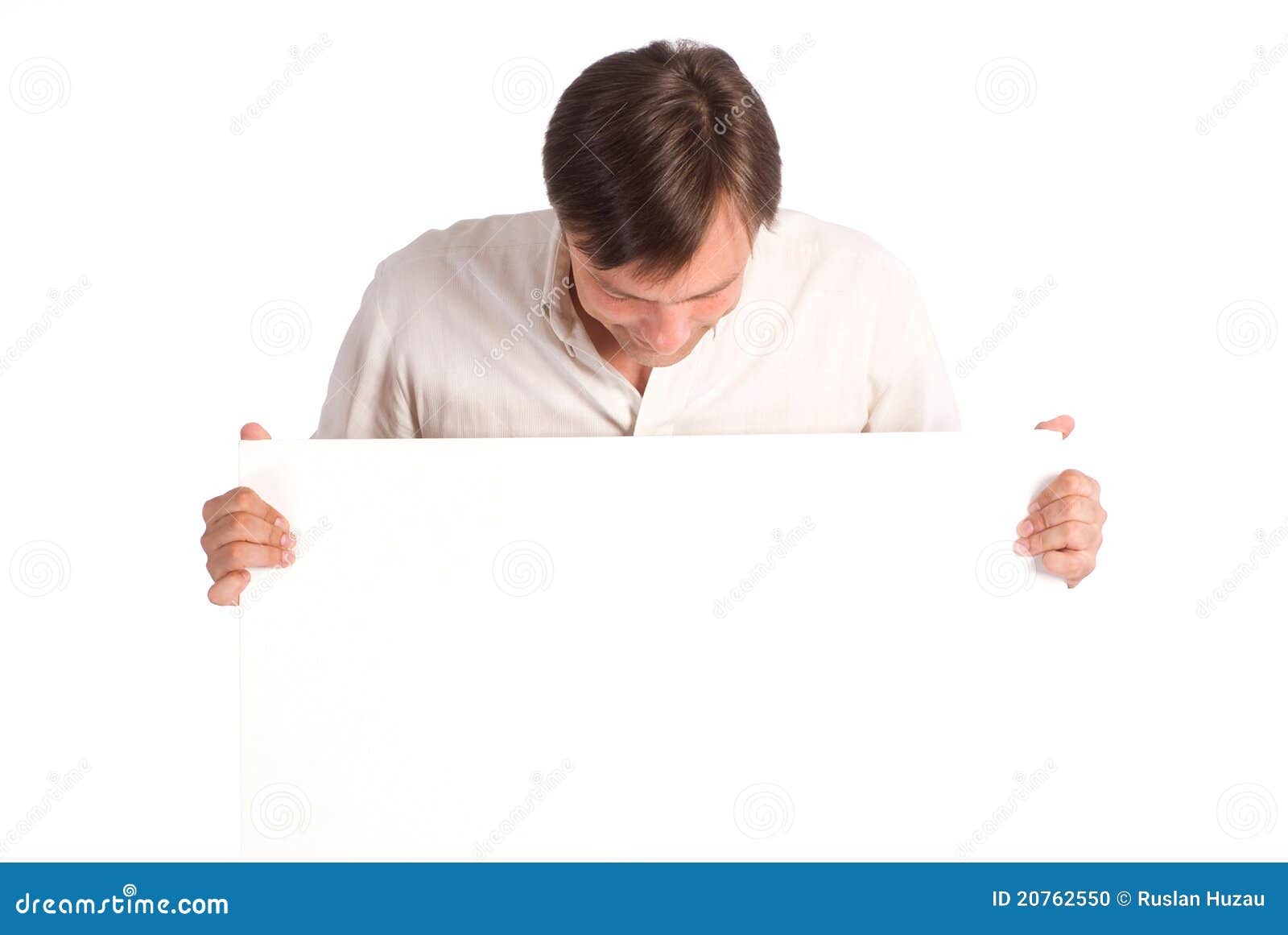 Man with board stock photo. Image of board, manager, looking - 20762550