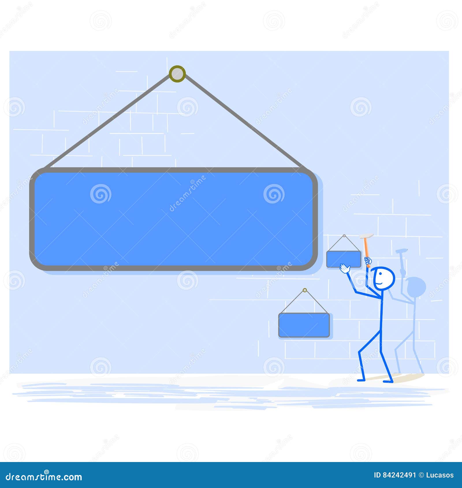 Man with board stock vector. Illustration of placard - 84242491