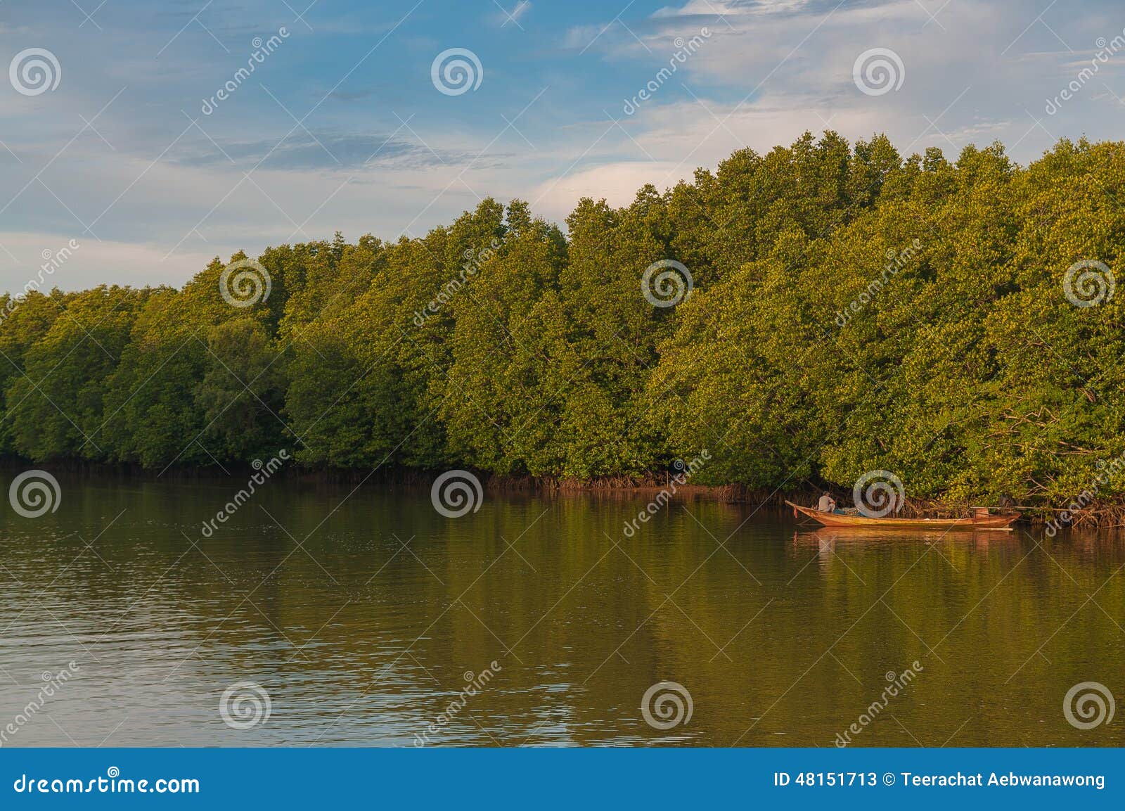 Man in a Boat Floating on the River Stock Image - Image of boat, male ...