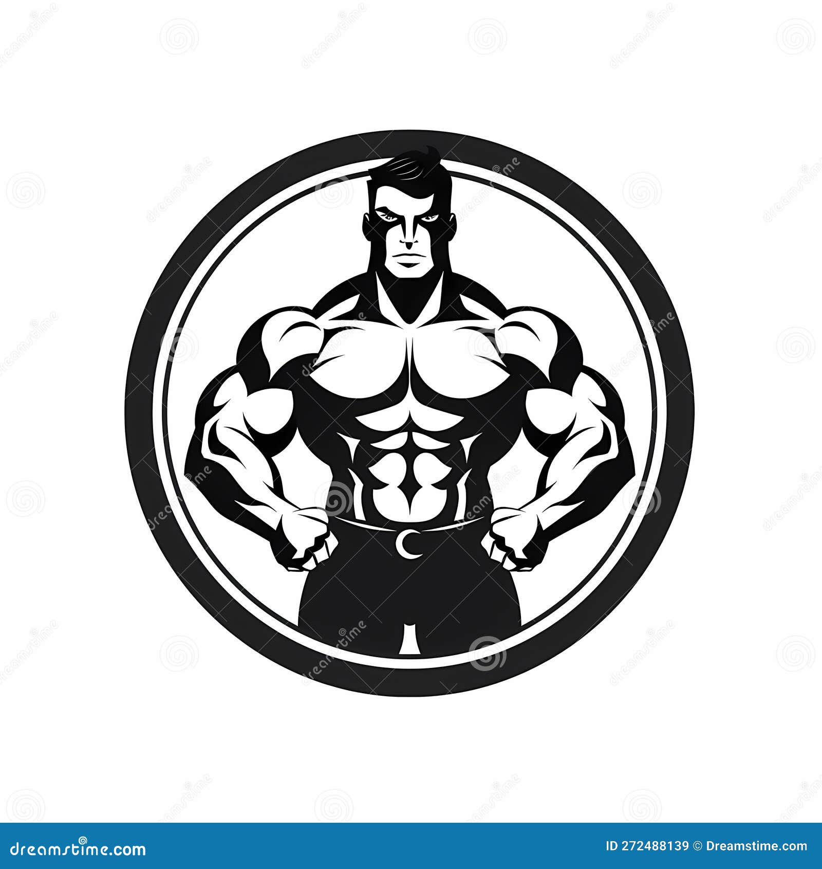 Man Bodybuilder Illustration. Generative AI Stock Illustration ...