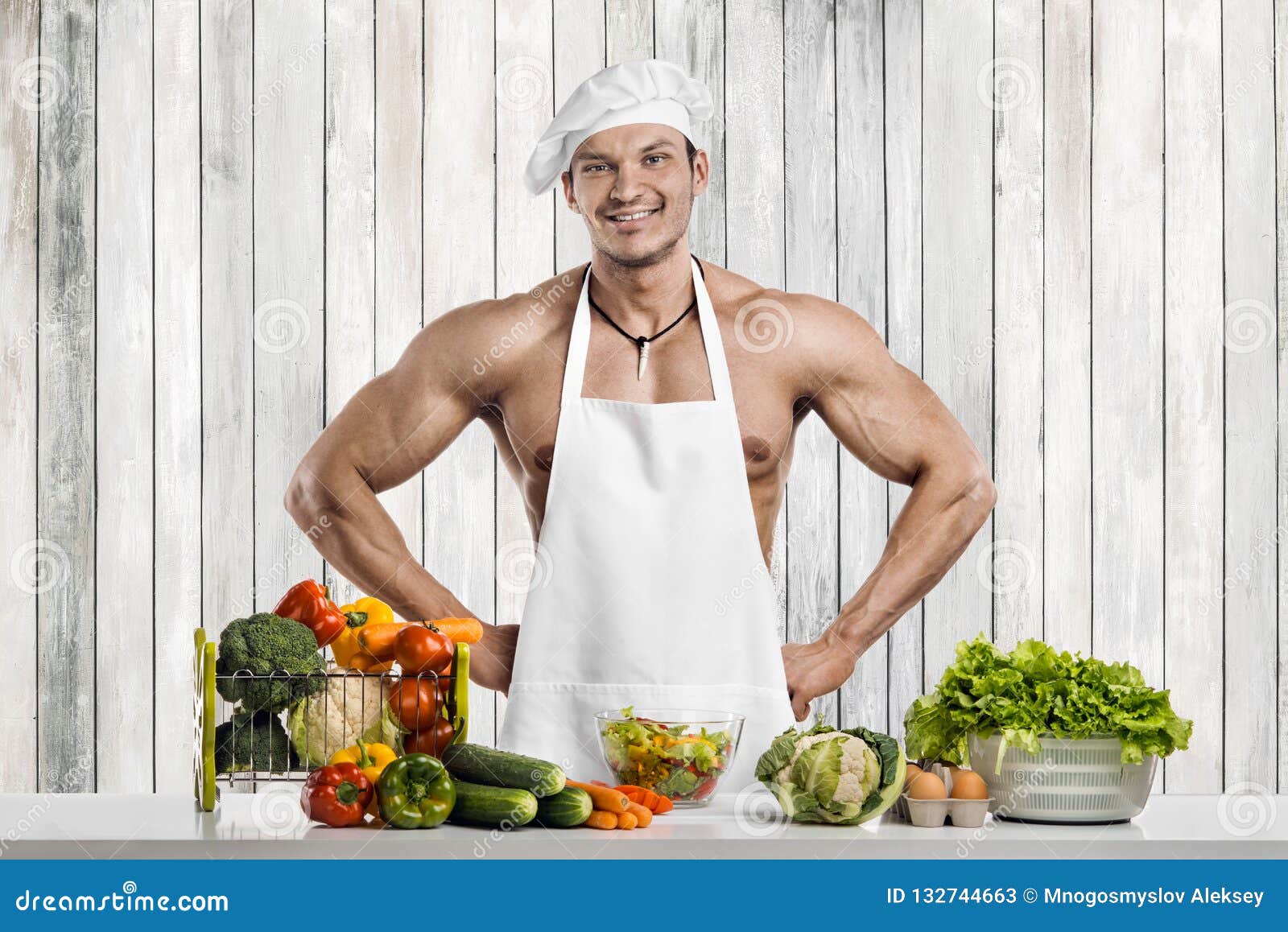 Man Bodybuilder On Kitchen Royalty-Free Stock Image | CartoonDealer.com ...