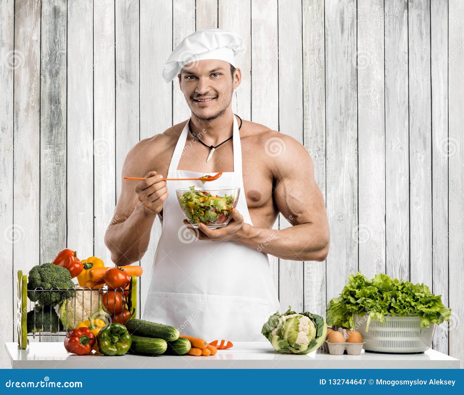 Man Bodybuilder On Kitchen Royalty-Free Stock Image | CartoonDealer.com ...