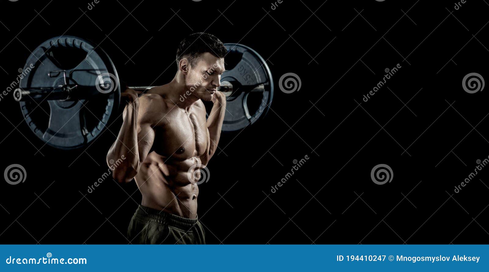 Bodybuilder Perform Exercise With Dumbbell Royalty-Free Stock Photo ...