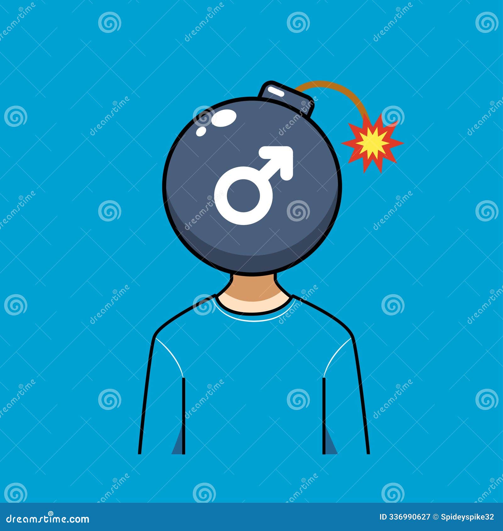 Bomb Head Office Worker Mascot. Cartoon Vector | CartoonDealer.com ...