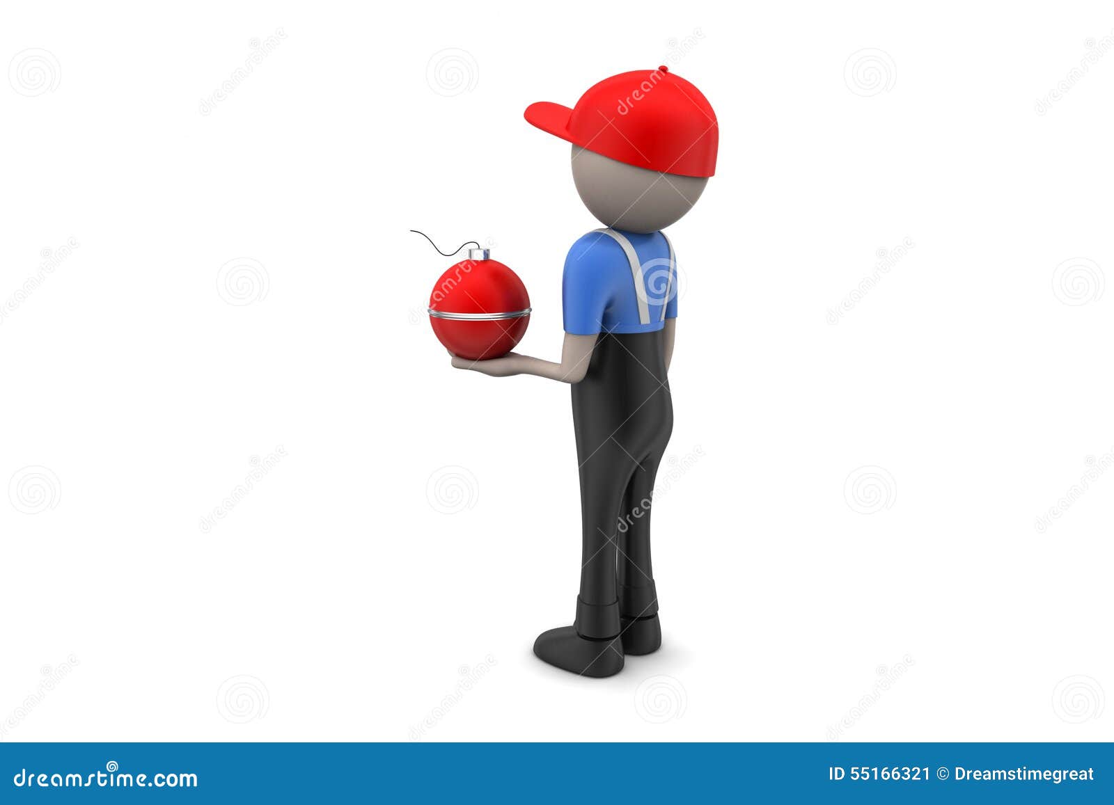 Man with bomb stock illustration. Illustration of energy - 55166321